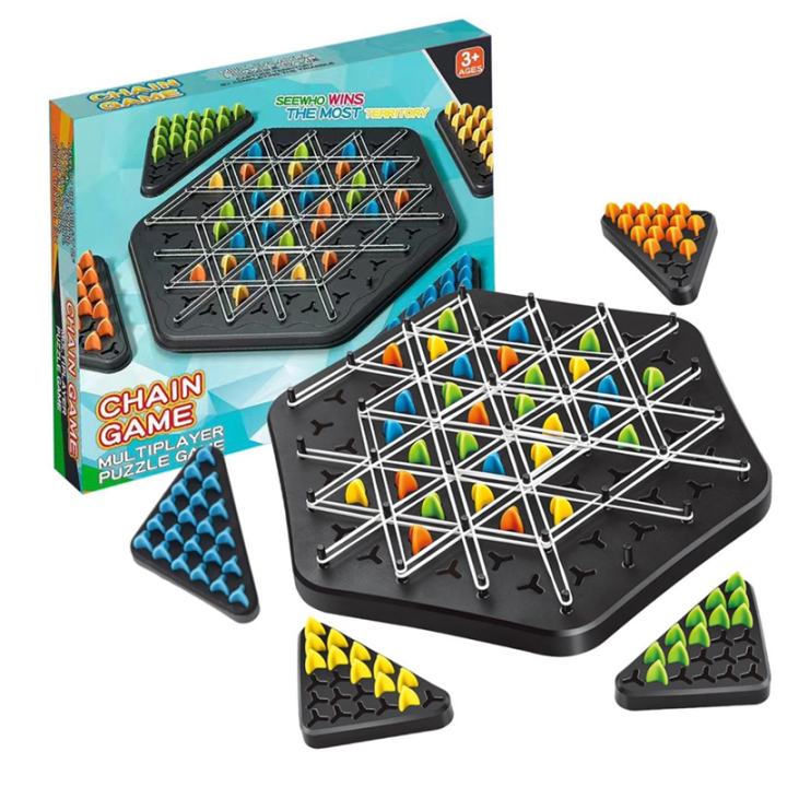 JDXHLAU Chain Triangle Game,Chain Chess Board Puzzle Game Chain ...