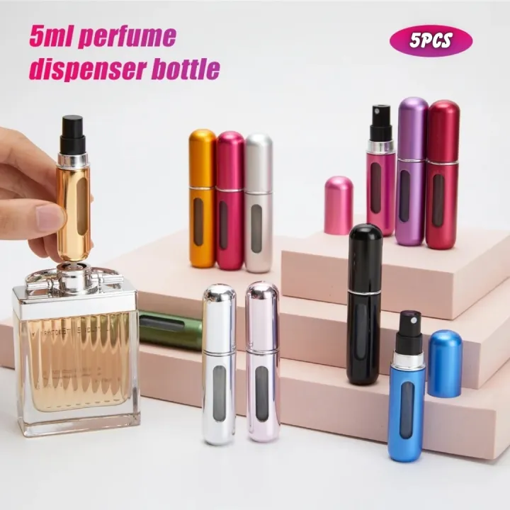 Portable Mini Refillable Perfume Bottle 5ML (5pcs Set) Spray Scent Pump ...