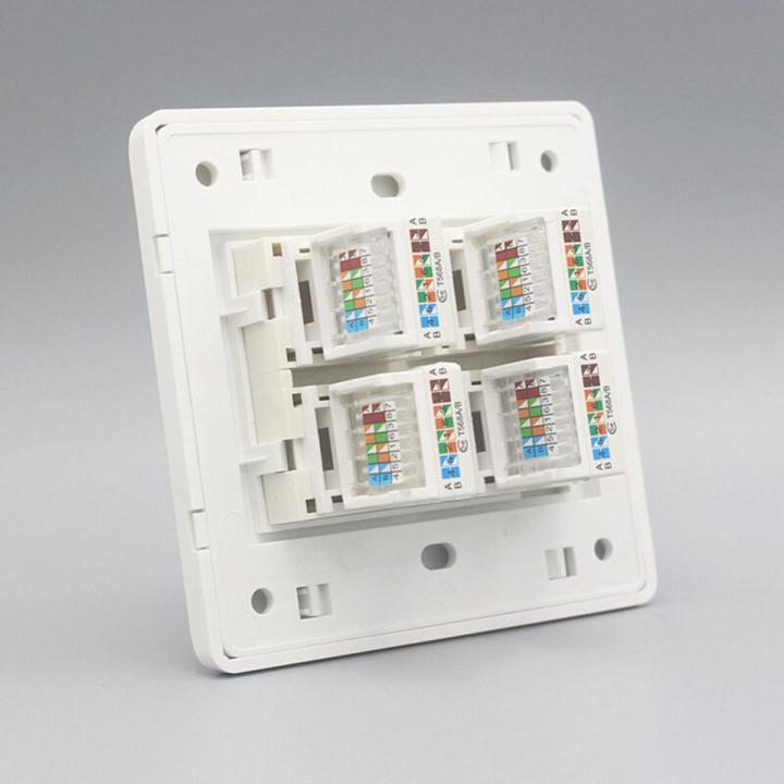 86 Type Four Ports RJ45 Cat5e Network Lan Panel Socket Keystone ...