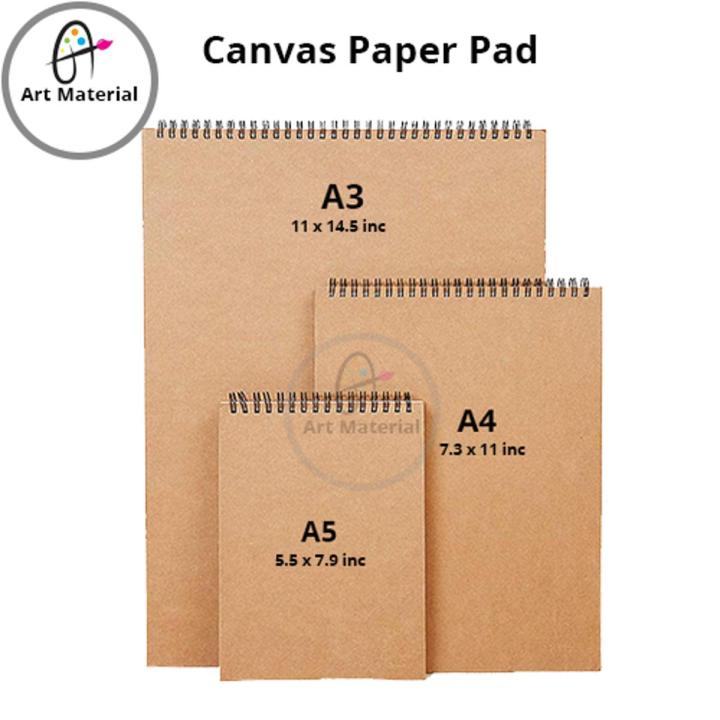 Acrylic Canvas Pad Size A5, A4, A3 12 Sheets/24 Page - Notebook ...