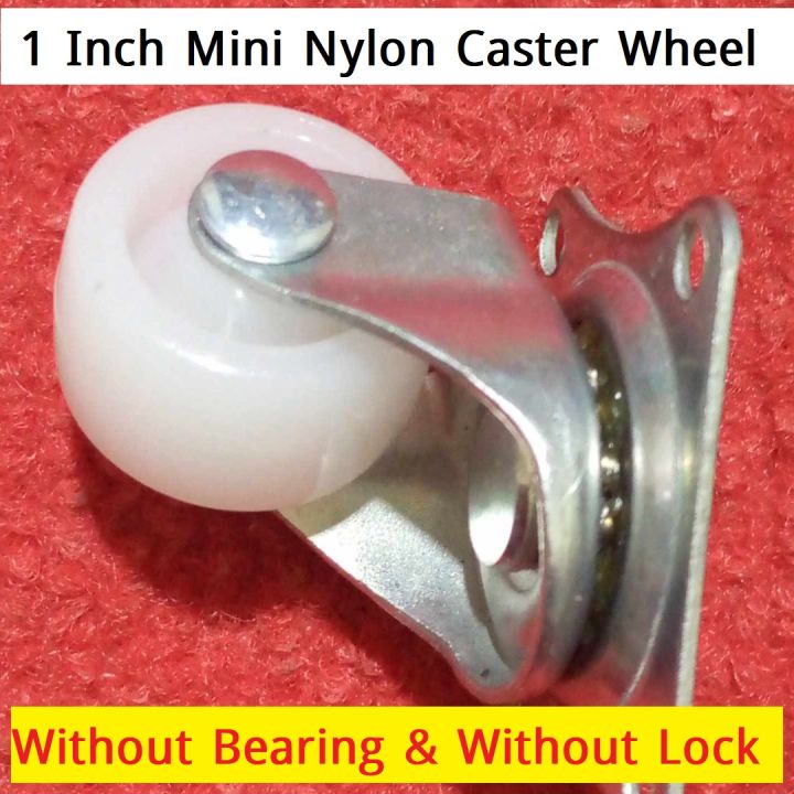 1 Inch Mini One Inch Nylon Caster Wheel 1" Inches Without Bearing ...