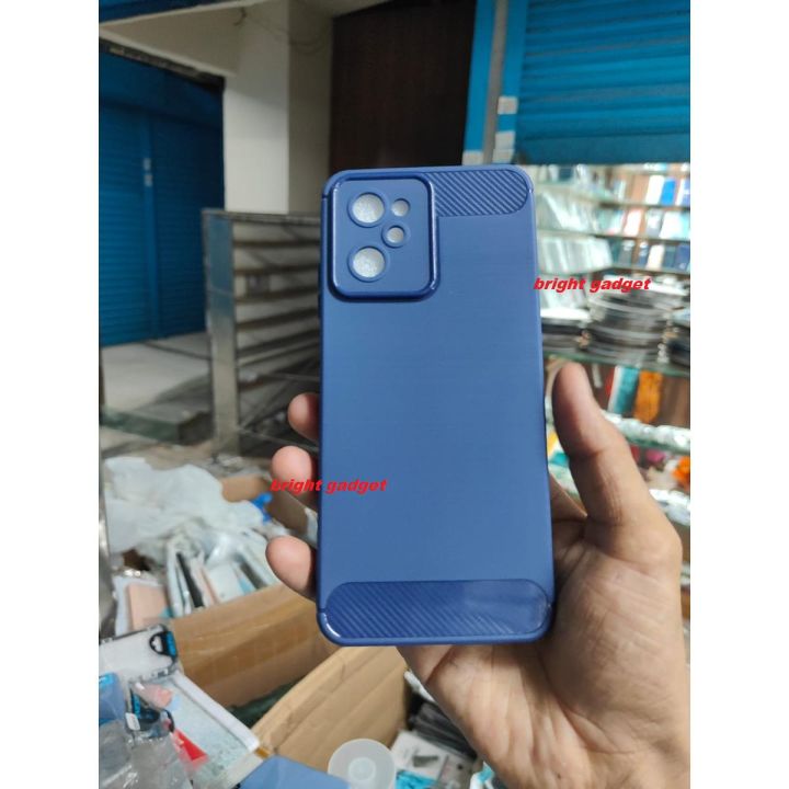 For Symphony Innova 10 Silicone Back Cover With Carbon Fiber Texture ...