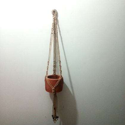 abuZZZ Macrame Jute Plant Hanger, Plant Hangers for Indoor Outdoor ...