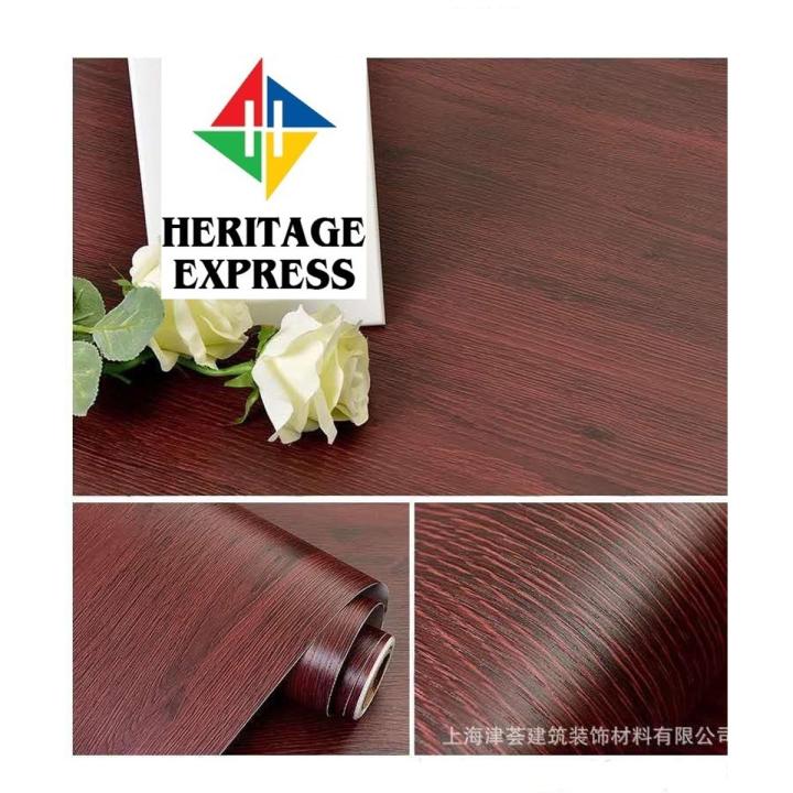 Wood Grain Furniture Renovation Stickers PVC Thick Self-Adhesive ...