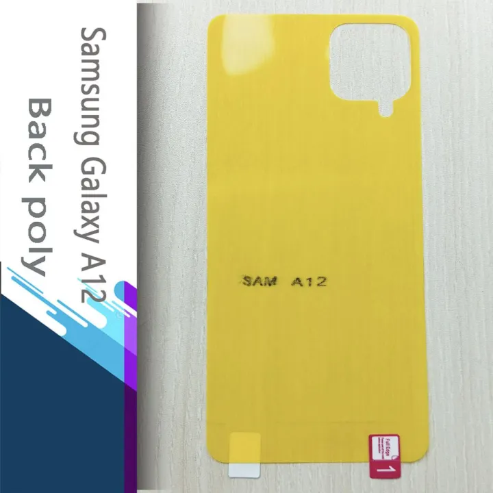 For Samsung Galaxy A12 - ABZ Transparent Clear Back Poly Sticker ...