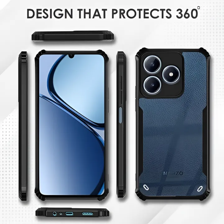 For Realme C63 4G Protective Black Border Crystal Clear Xundd Mobile ...