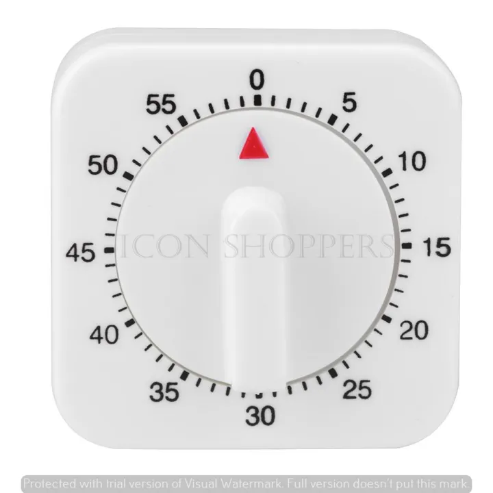 60 Minute Square Mechanical Multi Purpose Timer- white | Daraz.com.bd