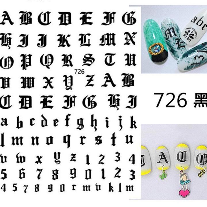 【happy one】Newest TSC series 159 letter design 3d nail sticker export ...