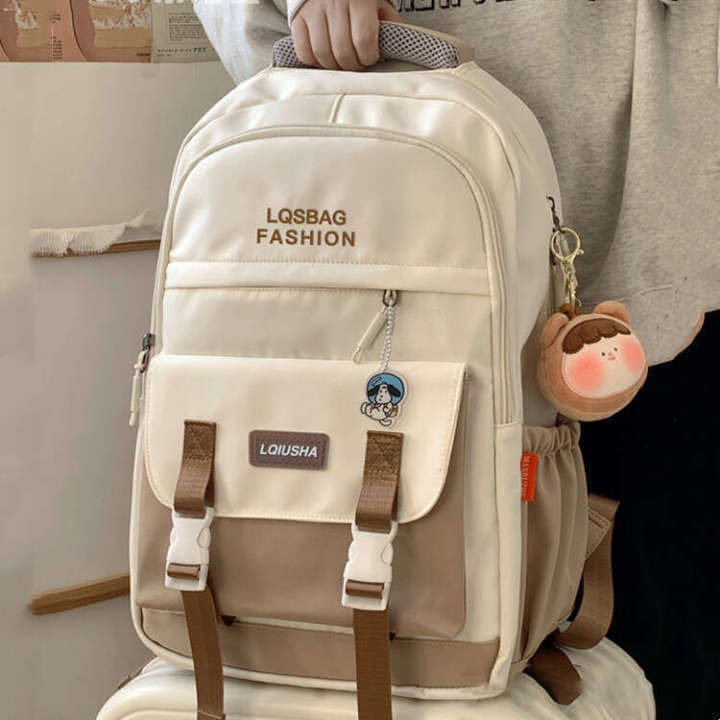 New Academy Style Soft Girl Color Book Bag Korean Edition Simplified ...