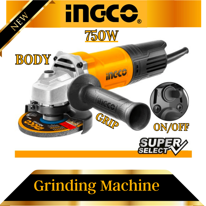 INGCO 4 inch Industrial Angel Grinders 750W Grinding machine | Daraz.com.bd