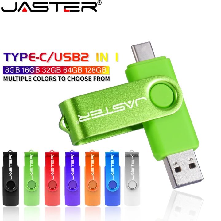 JASTER TYPE-C USB Flash Drive 128GB Pen Drive with Free Key Ring 64GB ...