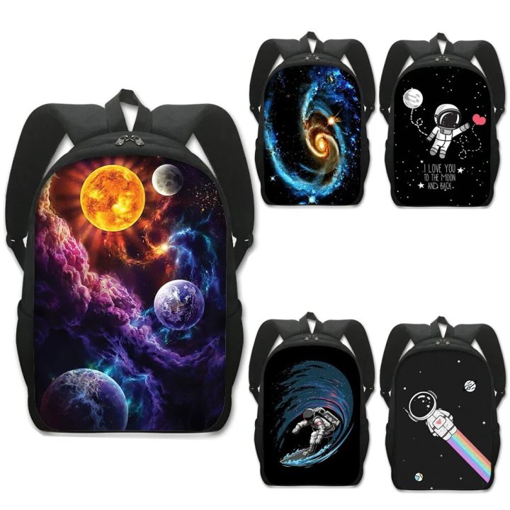 Space Astronaut Print Backpack Galaxy Children School Bags Women Men ...