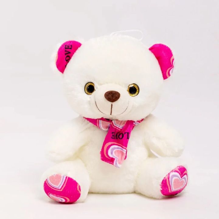 Cute Bear Plush Toy 20cm Stuffed Animals Teddy Bear with Scarf Soft ...