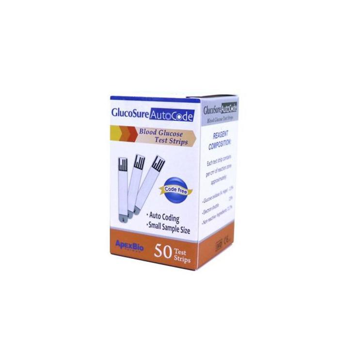 GlucoSure AutoCode - 50 Test Strips ApexBio Blood Glucose Test Strips ...
