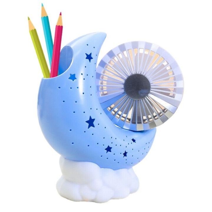Moon Base Fan With Starry Atmosphere Light And Adjustable Angle Pen ...