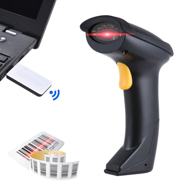 Automatic/ Manual 2.4G Wireless Handheld 1D Barcode Scanner Reader ...