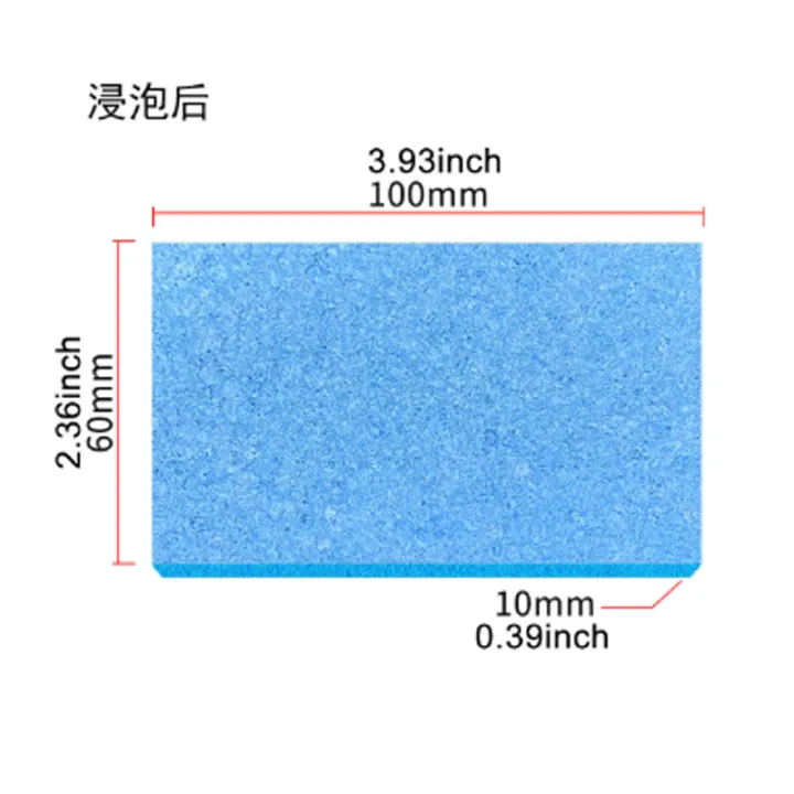 SPONGE Size 100x60x6mm ESD Tip Cleaning Sponge Soldering Iron Tip ...