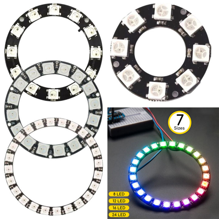 5V LED Ring Individual Addressable RGB LED NeoPixel Ring For Arduino ...
