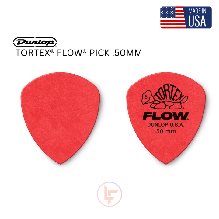 Dunlop Tortex Flow Guitar Picks - .50 mm Red Guitar Picks made in USA ...