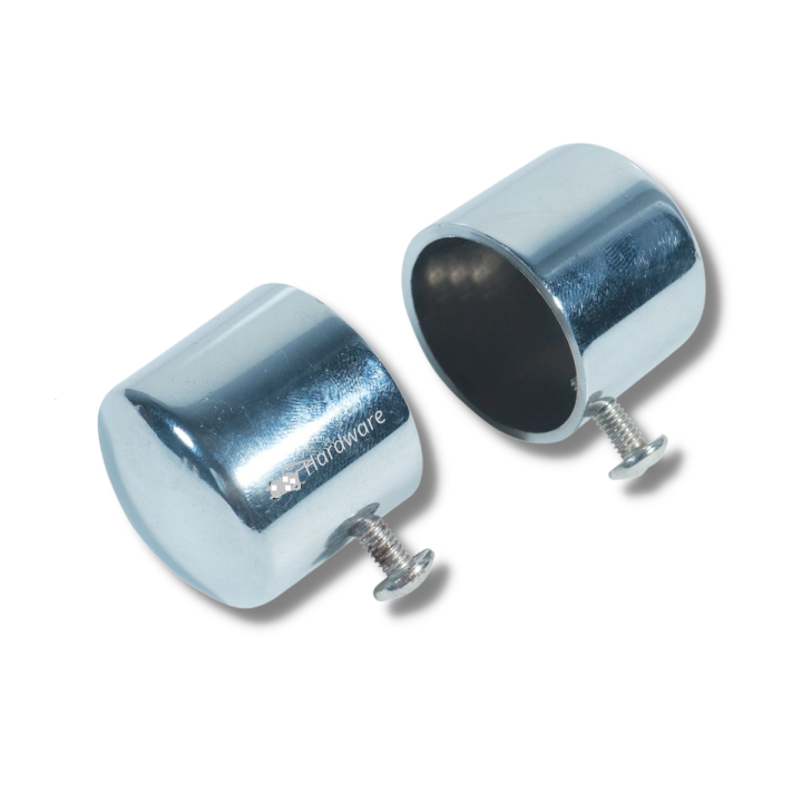 2 Pis Nickel Polished Curtain Pipe Cap For 1 Inch Pipe | Daraz.com.bd
