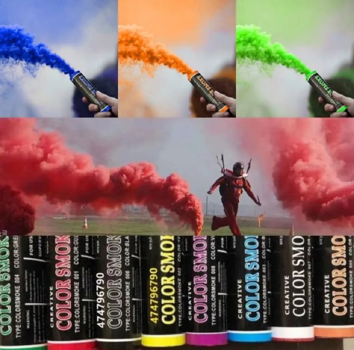 1Pcs Colorful Effect Smoke Bombs Portable Combustion Smog Party Festive ...