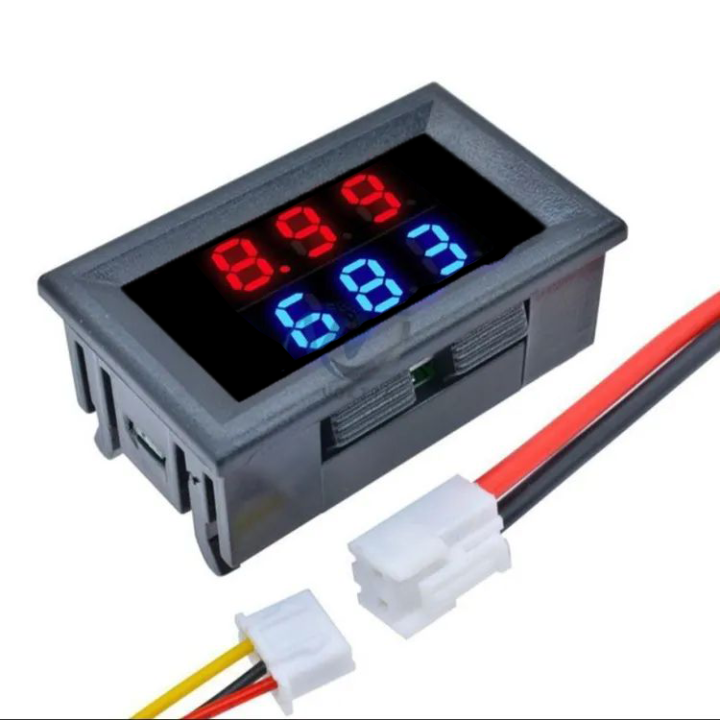DSN-VC288 VC288 DC 100V 10A Voltmeter & Ammeter Blue & Red LED Amp Dual Digital Volt Meter ...