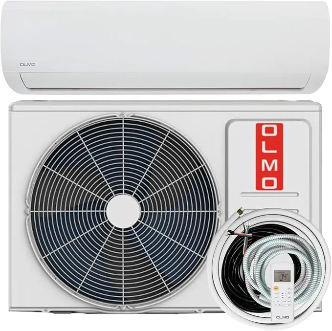OLMO Alpic 9,000 BTU, 110/120V Ductless Mini Split AC/Heating System ...