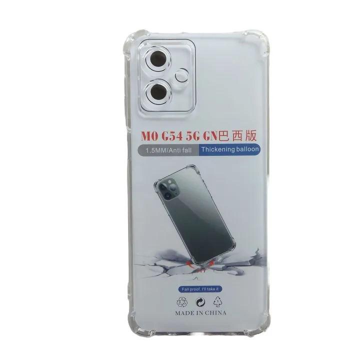 For Motorola Moto G54 5G - AK Premium Silicone Case Crystal Clear Soft ...