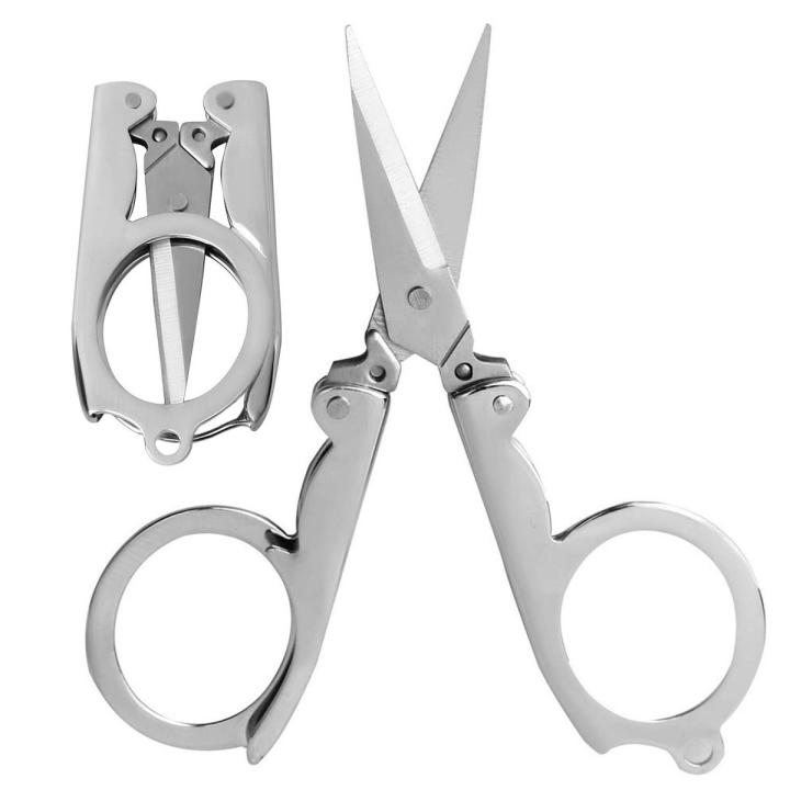 Travel Folding Scissor Stainless Steel Multi Purpose Pocket Foldable ...