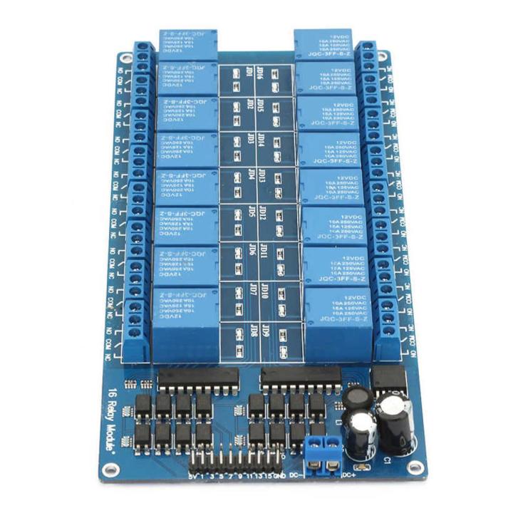 Relay module board 16-channel 12V relay interface control card with ...