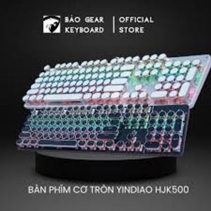 HJK920 Gaming Keyboard, Retro Punk Mechanical Round Keycap Gaming ...