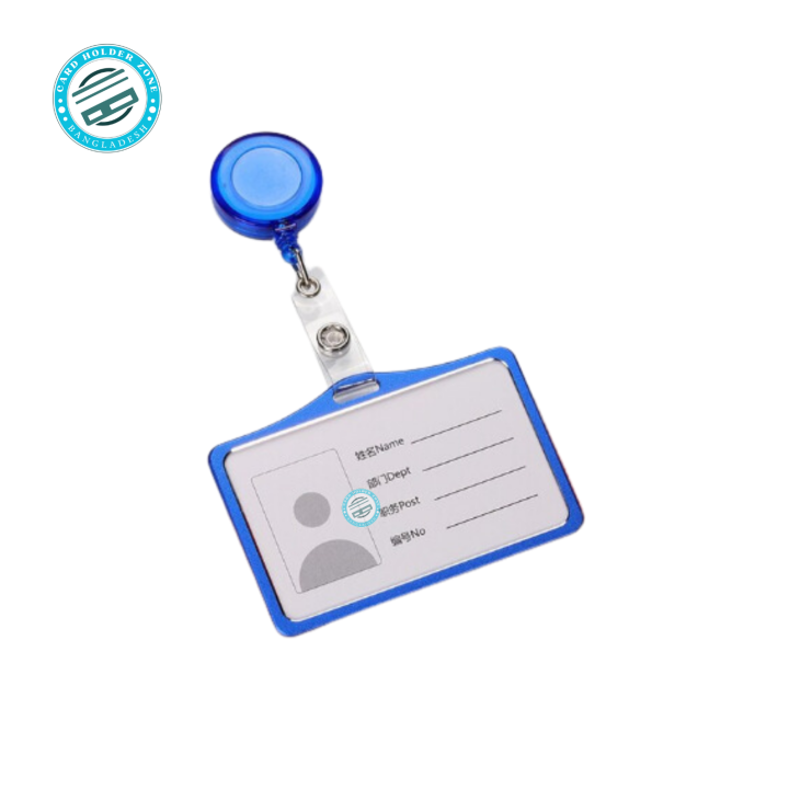 Aluminum Badge Holder with Badge Reel for Company Employees Name Tag ...