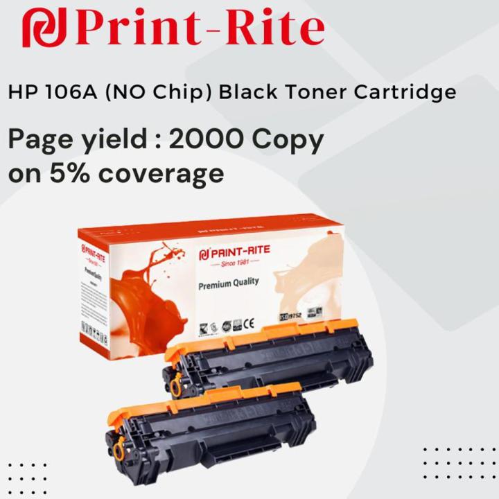 Print-Rite HP 106A (No Chip) Black Toner Cartridge | Daraz.com.bd