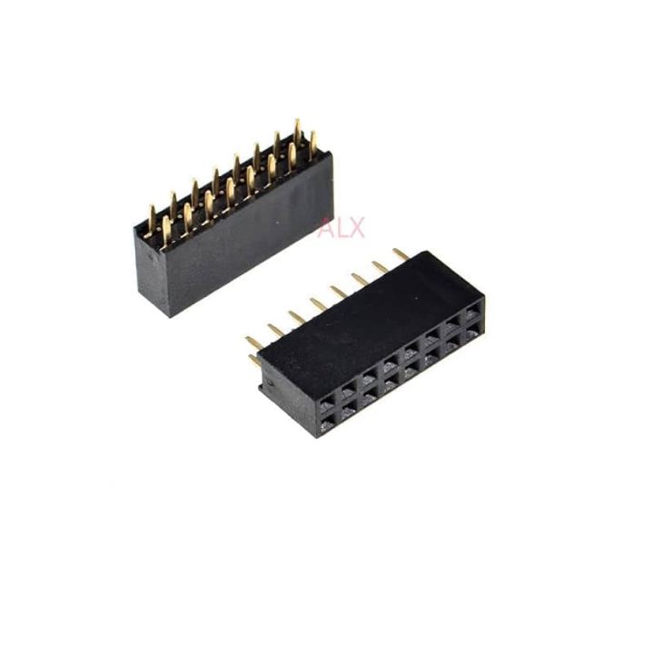 2*8 Pin Double Row Straight Female Pin Header 2.54MM Pitch Strip ...