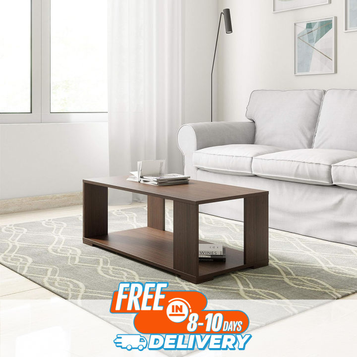 Solimo Essential Contemporary Walnut Finish Coffee Table (Regal Antique ...