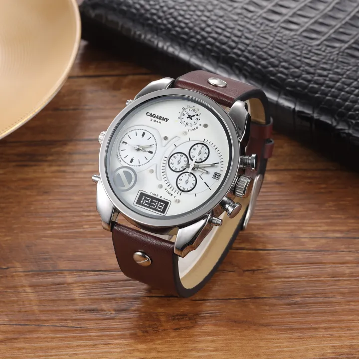 New Promotion Fashion Personality Large Dial Quartz Watch Creative Dual ...