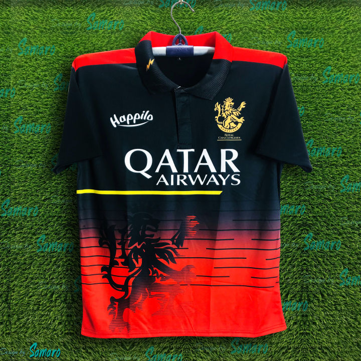 Royal Challengers Bangalore Short Sleeve Polo IPL Jersey For Men - RCB ...