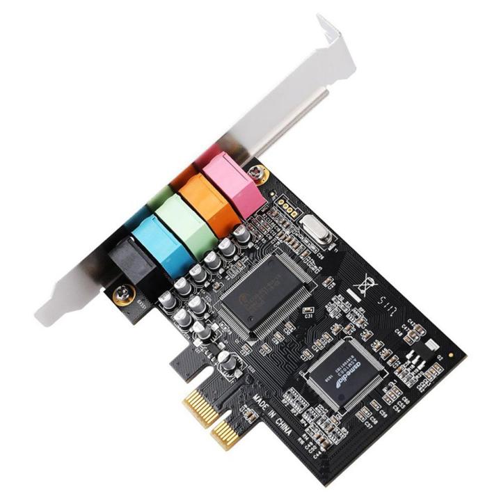 PCIe Sound Card 5.1, PCI Express Surround 3D Audio Card for PC with ...