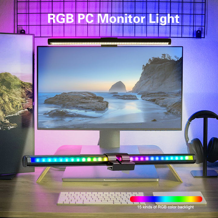 Wiscolor LED Computer Screen Hanging Light USB Stepless Dimming Screen ...