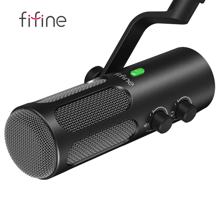 FIFINE Dynamic USB/XLR Microphone for Record,Studio Noise Cancelling ...