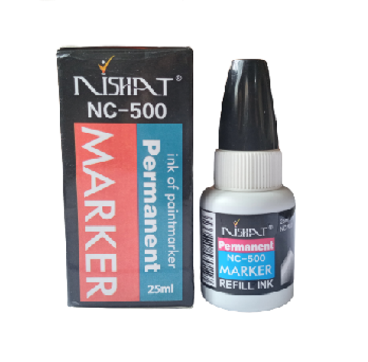 Nishat NC-500 Permanent Marker Black Refill ink 25ml | Daraz.com.bd