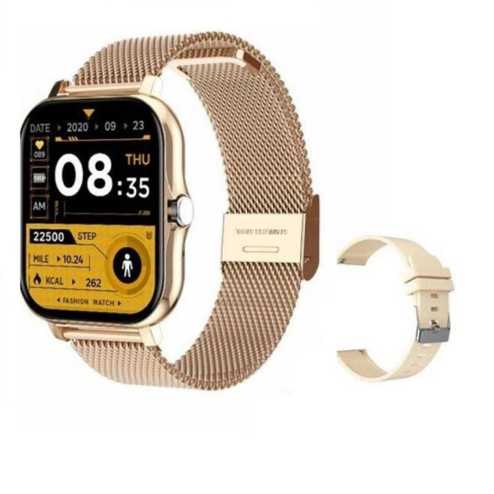 GT20 Smart Watch Bluetooth Calling Touch Display Double Strip Gold ...