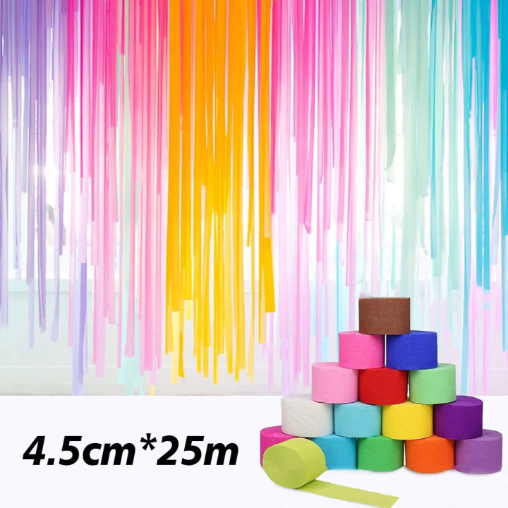 SF Color Crepe Paper Streamers Tissue Paper Roll Flower Craft Making ...