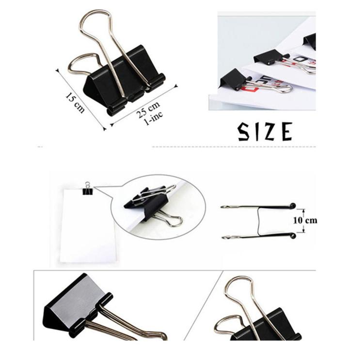 Binder Clip 25mm - 12 Pcs | Daraz.com.bd