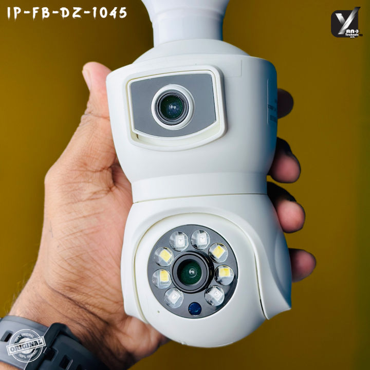 Q27 Dual lens ( White ) Outdoor Bulb Ip Camera original | Daraz.com.bd
