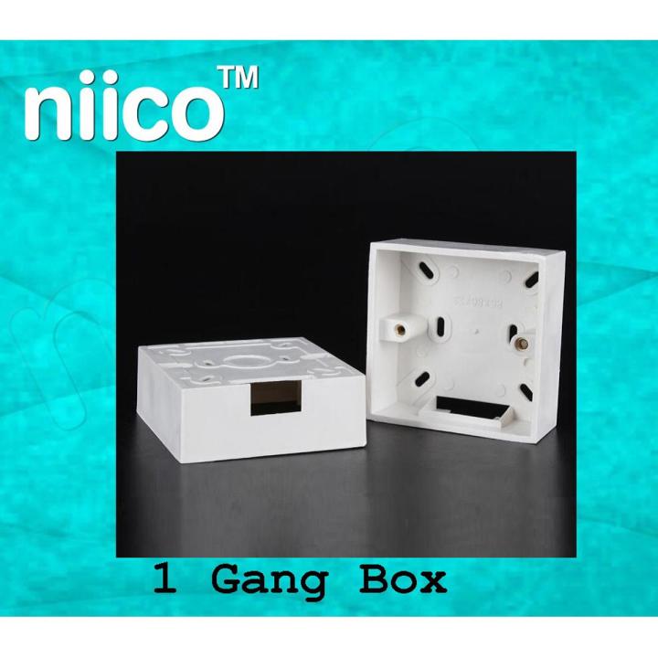 1 Gang Box White Color Square Size Use for Wall Switch Back Cover Mk ...