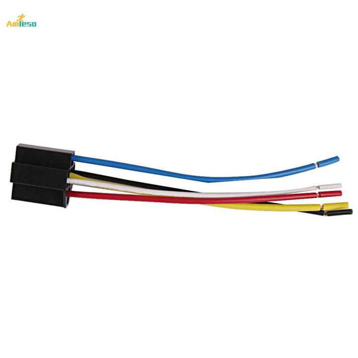 20 Pieces Car 12V 12 Volt DC 40A AMP Relay Harness Socket Plug 5Pin 5 ...