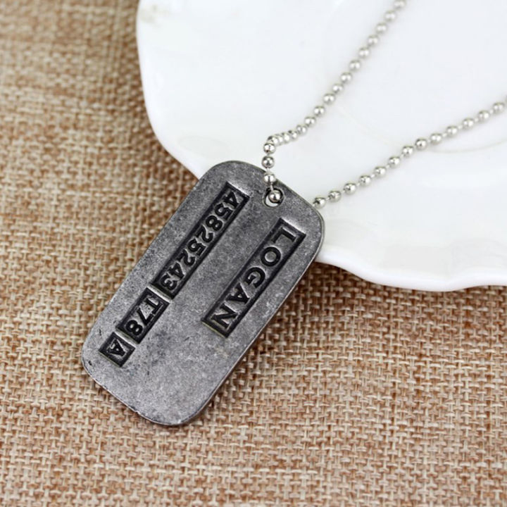 X-Men Wolverine Military Card Necklace Pendant Fashion Superhero Logan ...