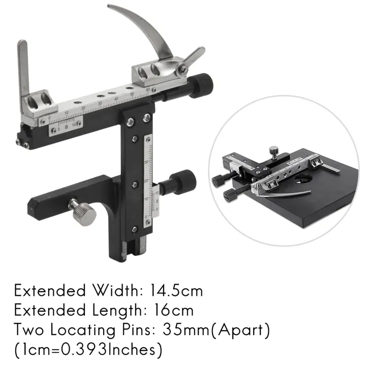 Microscope Attachable Mechanical Stage X-Y Caliper Vernier With Scale ...
