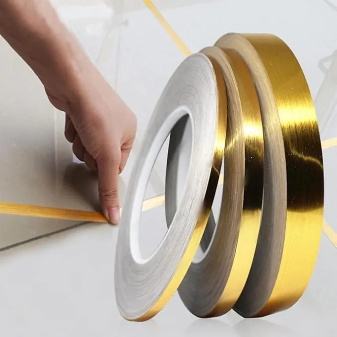 50M Gold Tile Gap Sticker PELEKAT JAHITAN STIKER JUBIN LANTAI Dinding ...